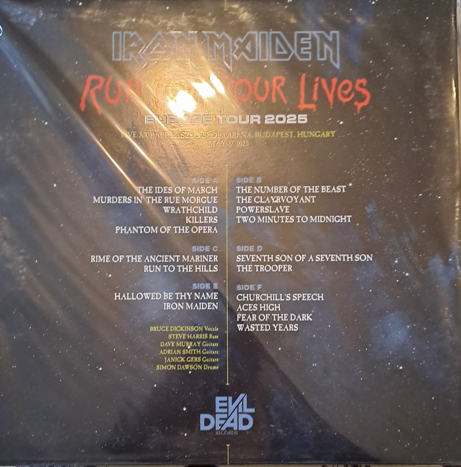 popsike.com - Iron Maiden Run For Your Lives Europe Tour Budapest 2025 ...