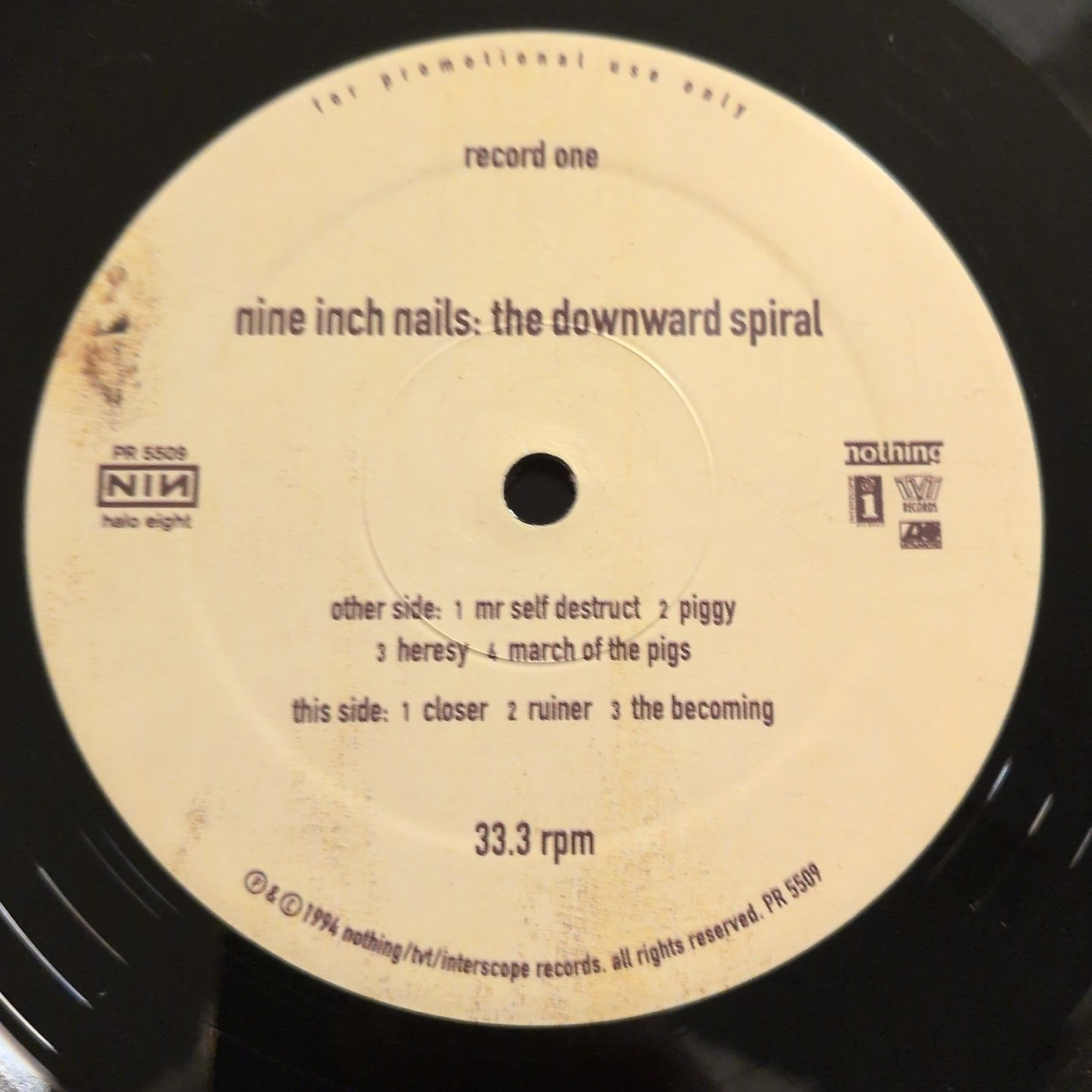 popsike.com - Nine Inch Nails The Downward Spiral. 1994 PROMO Vinyl PR ...