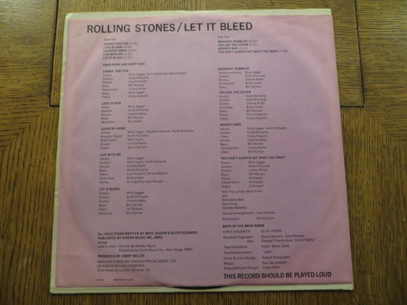 popsike.com - The Rolling Stones – Let It Bleed - 1969 - London Records ...