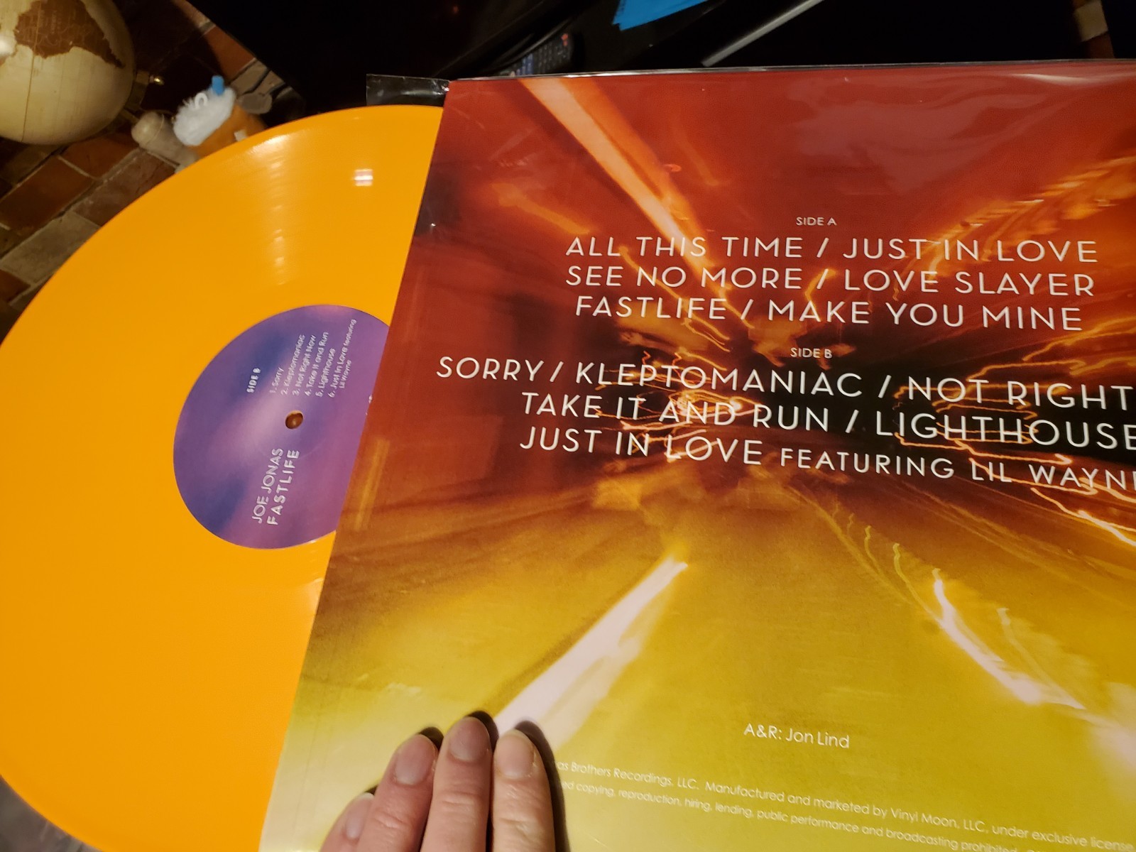 popsike.com - Joe Jonas, Fastlife. Orange Colored Vinyl Record ...