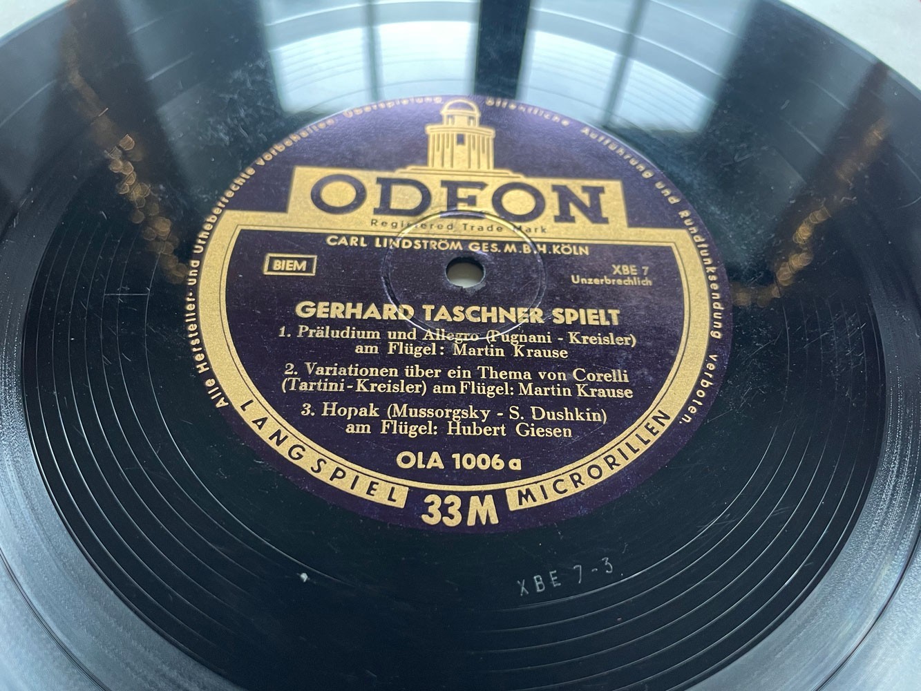 popsike.com - GERHARD TASCHNER Taschner Spielt Violin Odeon OLA 1006 ...