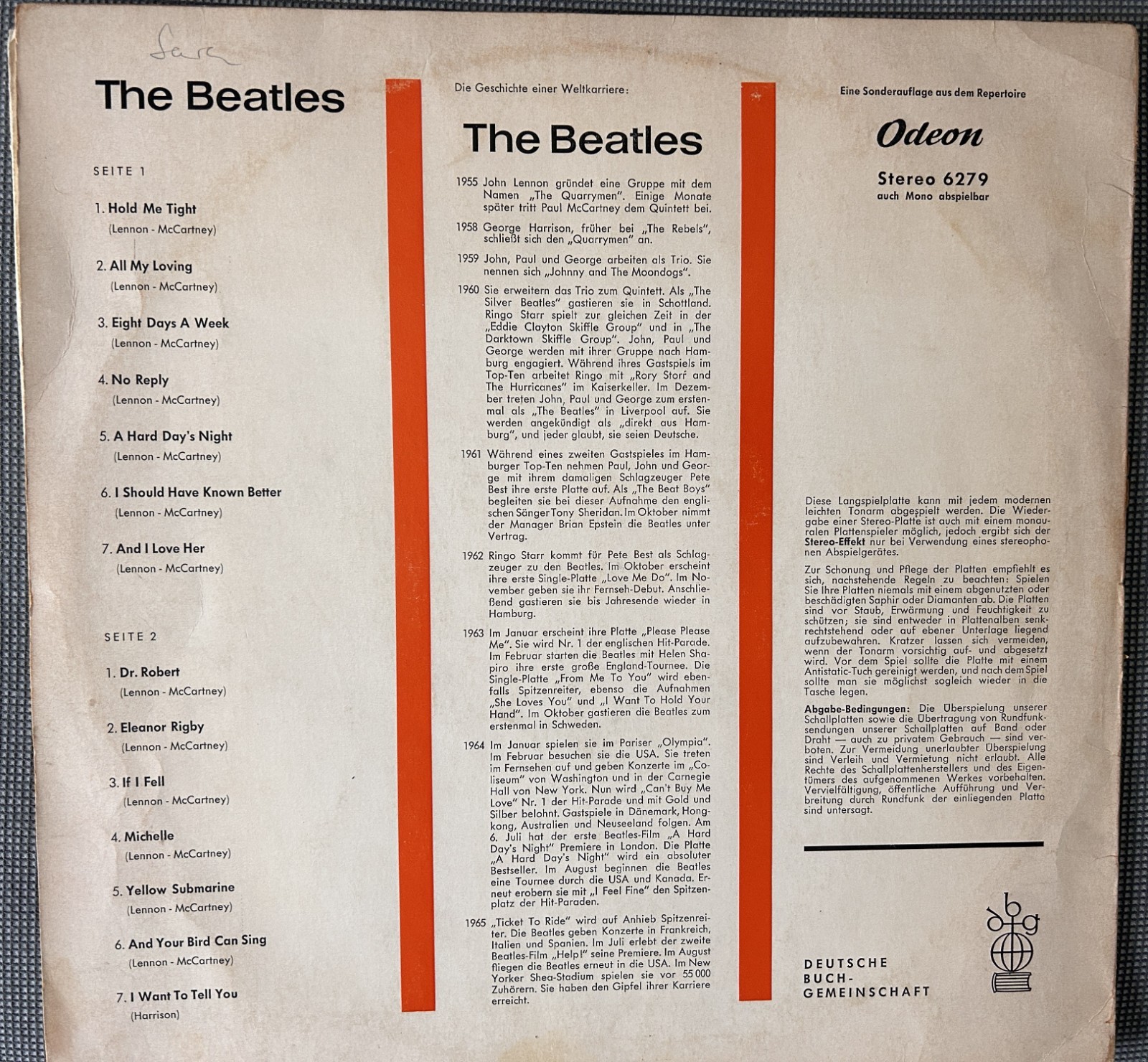 popsike.com - Beatles Impression LP German book club Deutsche Buch ...