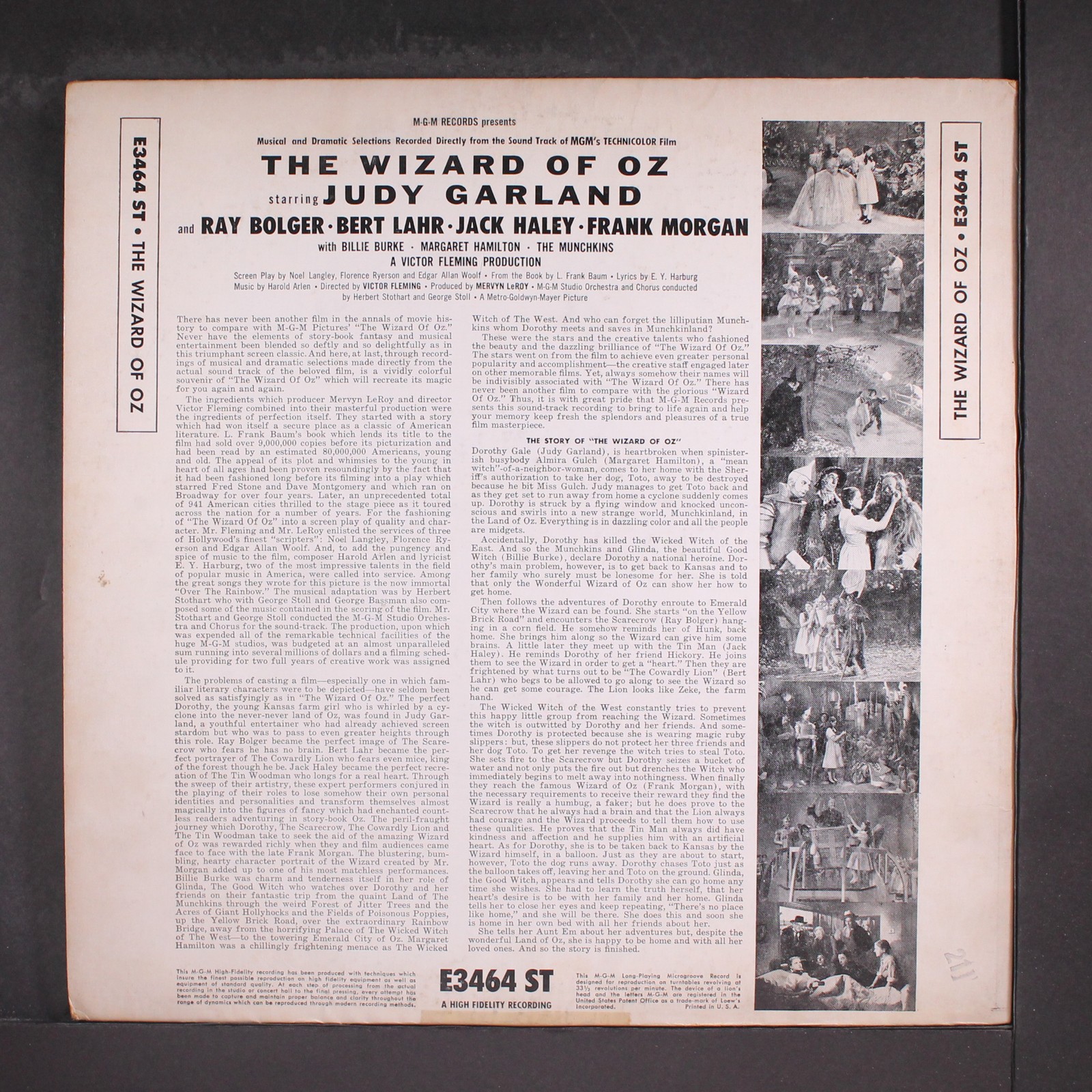 popsike.com - SOUNDTRACK: the wizard of oz MGM 12" LP 33 RPM - auction ...