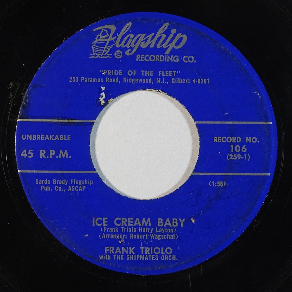 popsike.com - Rockabilly 45 FRANK TRIOLO Ice Cream Baby/Pretty Little ...