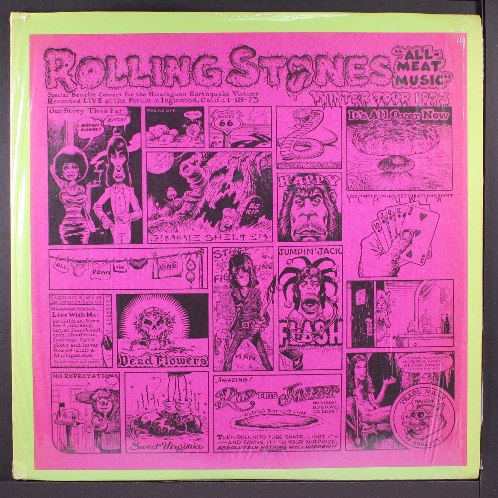 popsike.com - ROLLING STONES: winter tour 1973-all meat music TMOQ 12 ...