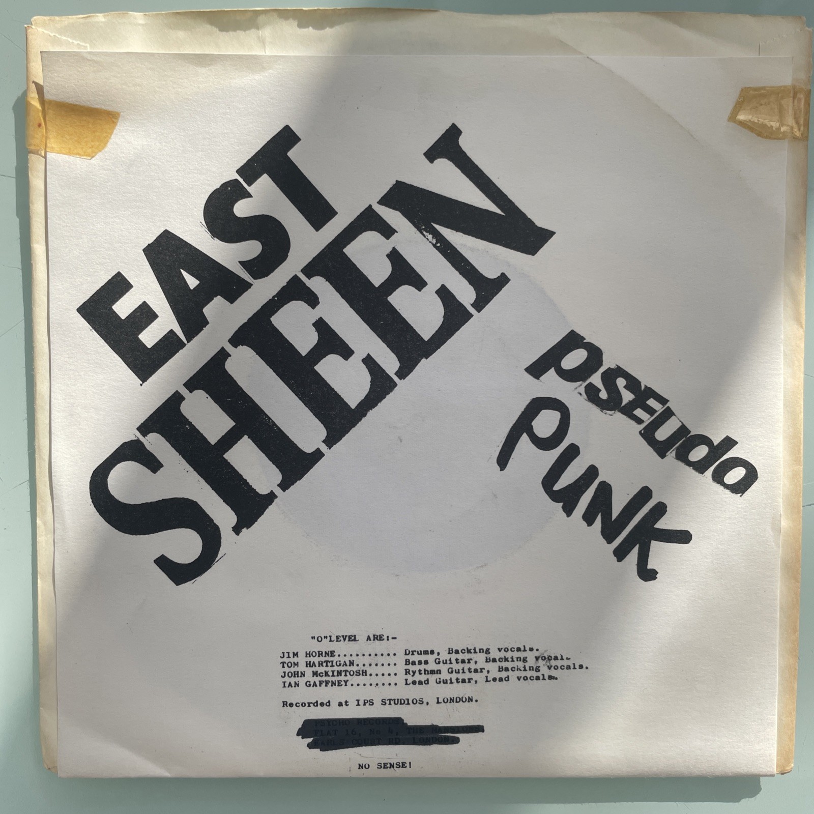 popsike.com - 'O' Level - East Sheen Map Sleeve UK Punk 7" Single ...