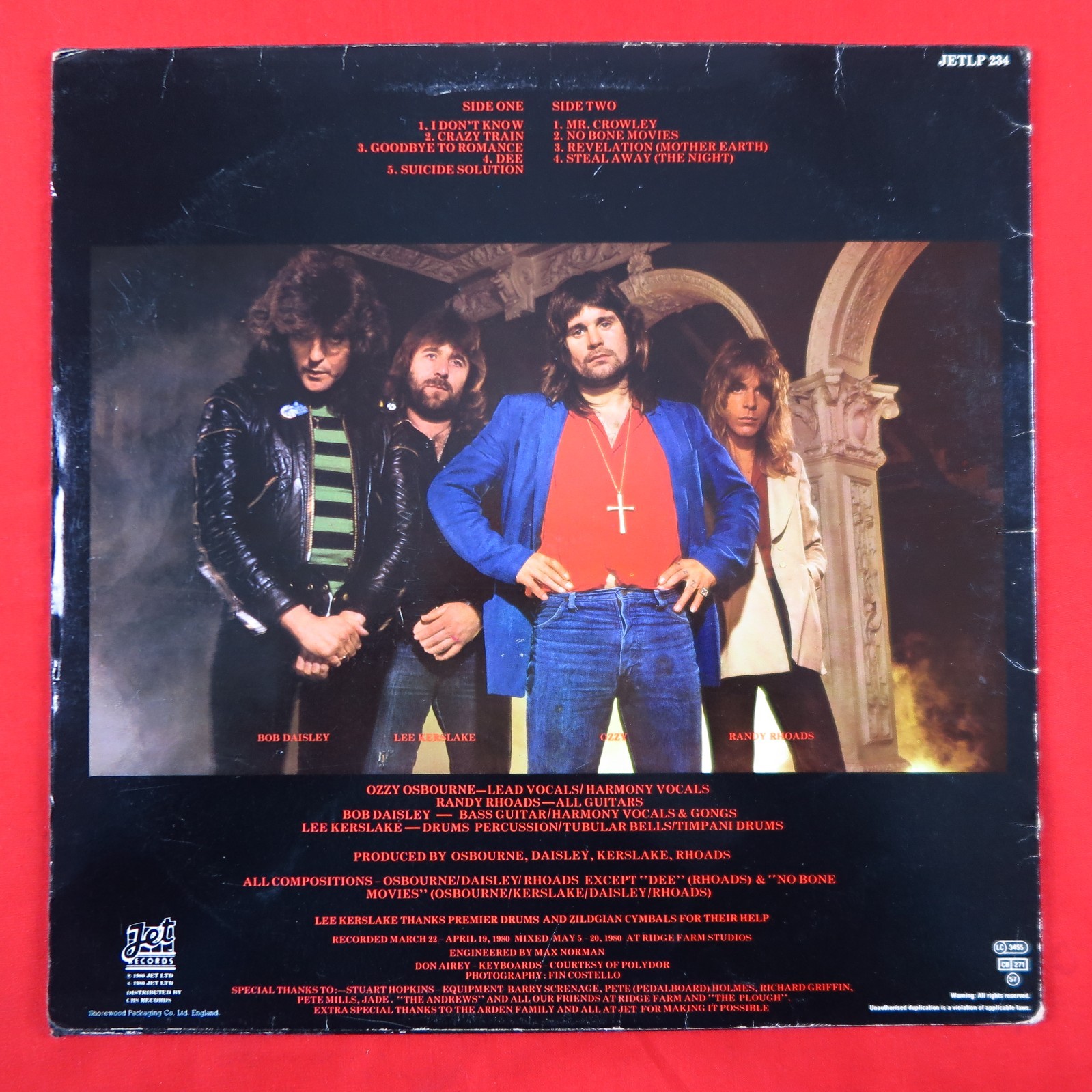popsike.com - Ozzy Osbourne Blizzard of Ozz (1st UK Pressing,) LP ...